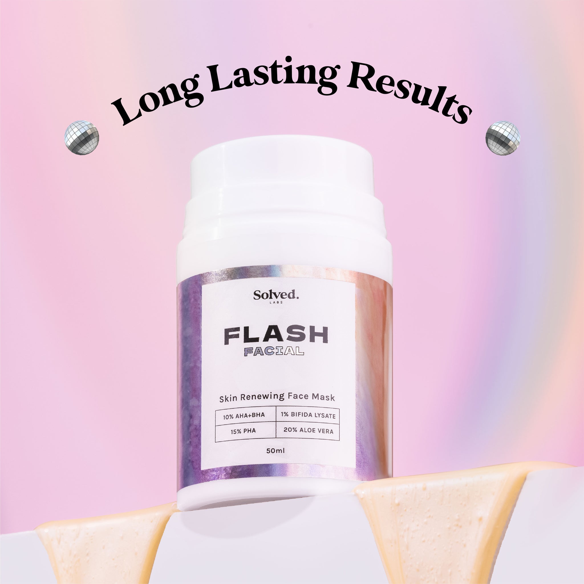 Flash Facial 25% AHA+BHA+PHA face mask – Solved Labs